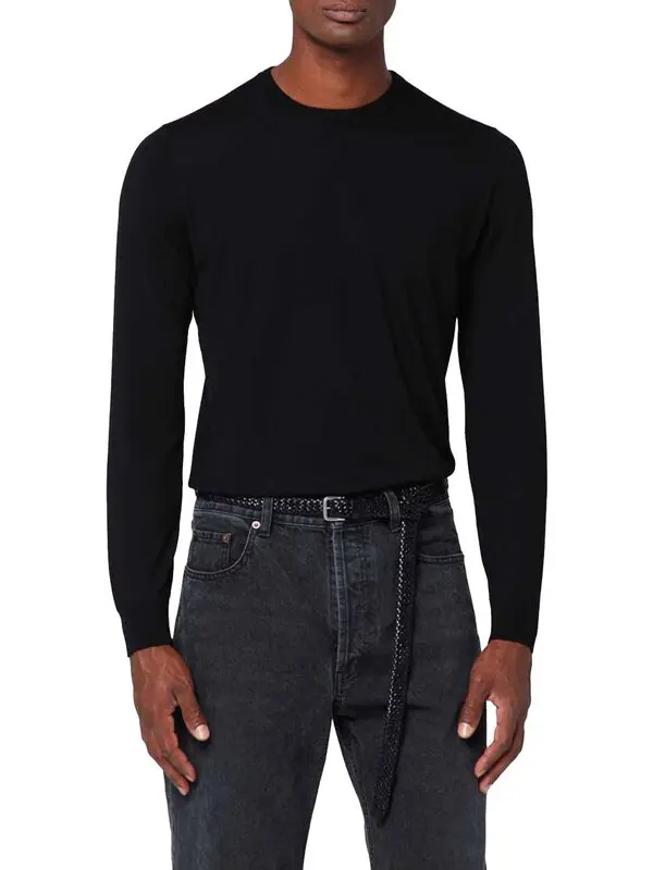 DRUMOHR Long-sleeved Crewneck Sweater - Black