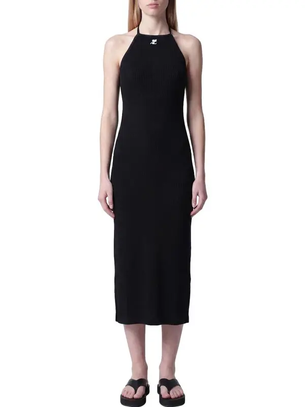COURREGES Jersey Sheath Dress - Black