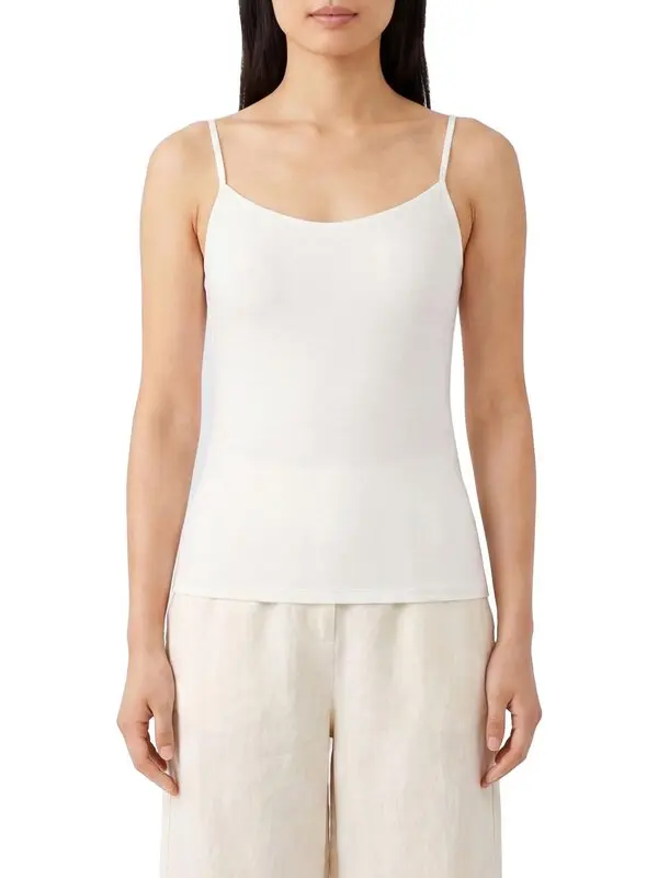 Patrizia Pepe Viscose V-neck Top With Thin Straps - White