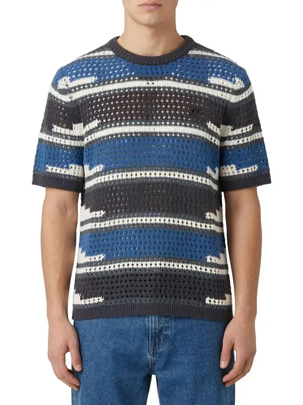 DAILY PAPER Crochet Crew Neck Sweater - Blue