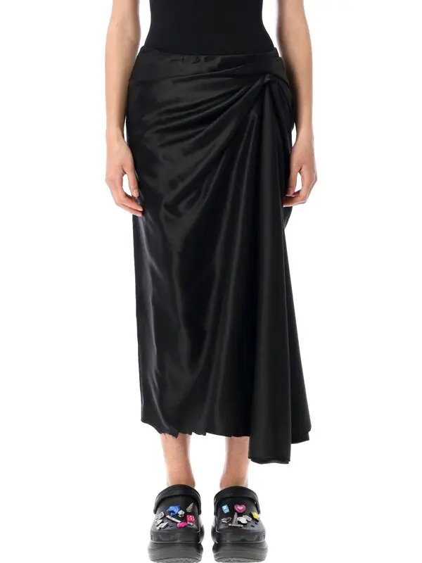 Balenciaga Draped Skirt - Black