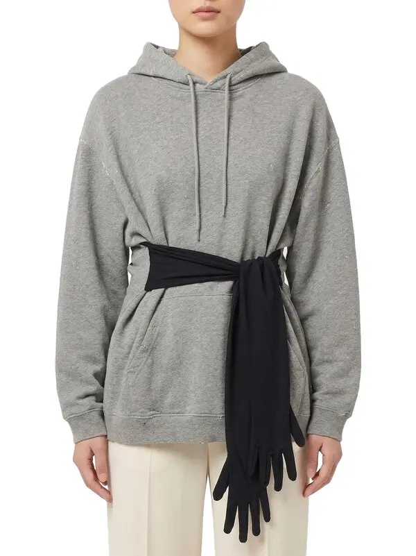 MAISON MARGIELA Cotton Hooded Dress - Grey