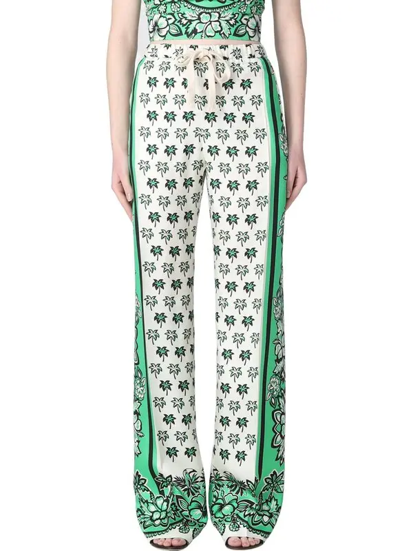 Red Valentino Wide Leg Trousers - Green