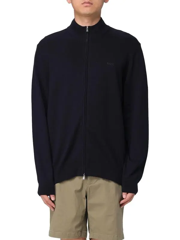 BOSS Zip-up Jumper - Blue