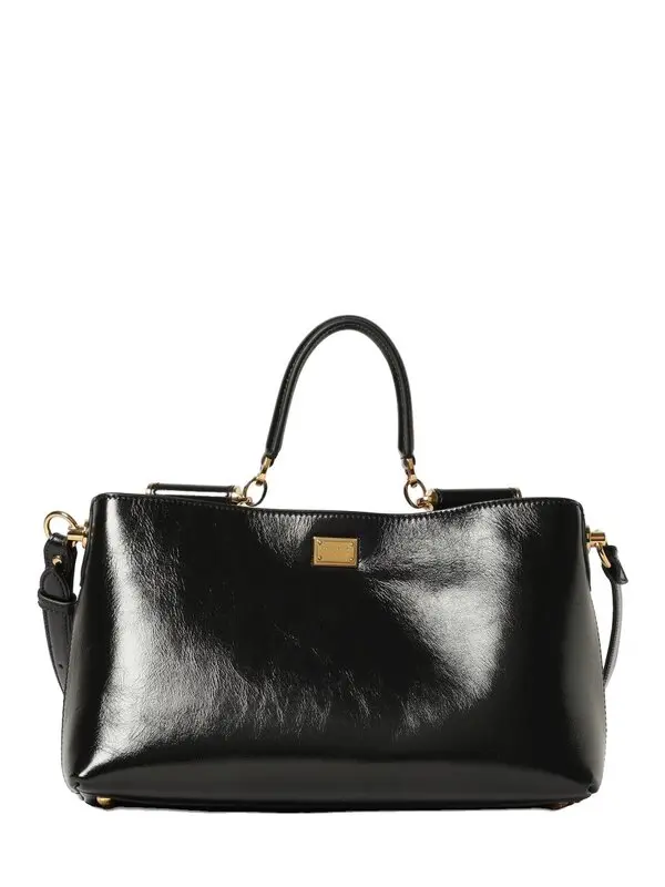 Dolce & Gabbana Leather Top Handle Bag - Black