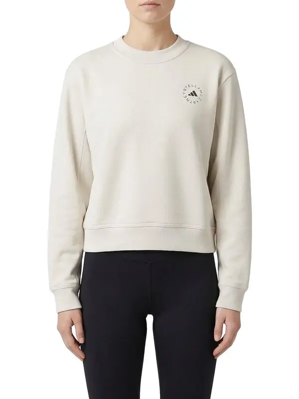 Adidas By Stella McCartney Crewneck Sweatshirt With Logo - Grey