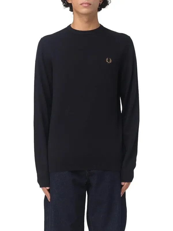 Fred Perry Crew Neck Jumper - Blue