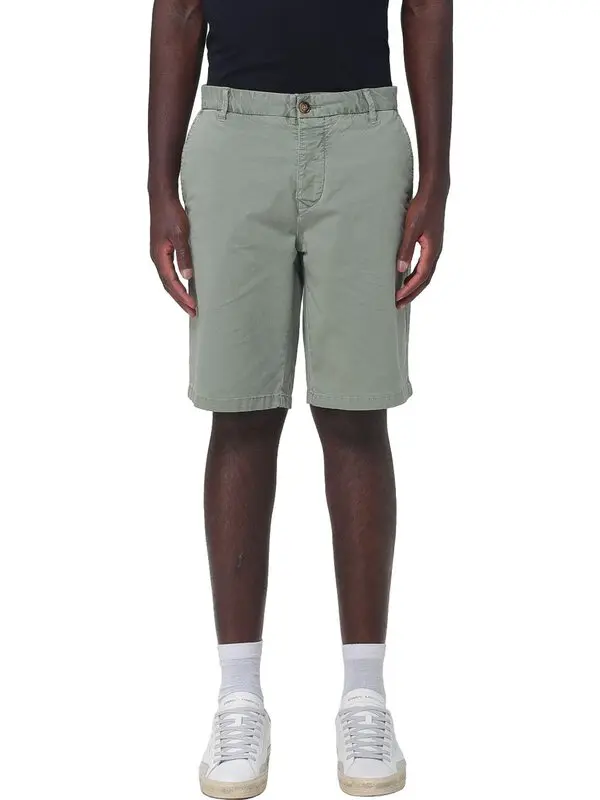 BLAUER. Stretch Cotton Chino Shorts - Olive