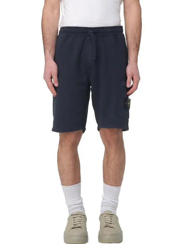 Stone Island Drawstring Cargo Shorts - Blue