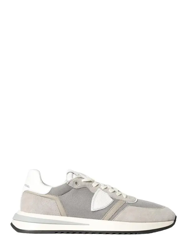 Philippe Model Suede And Mesh Sneakers - Grey