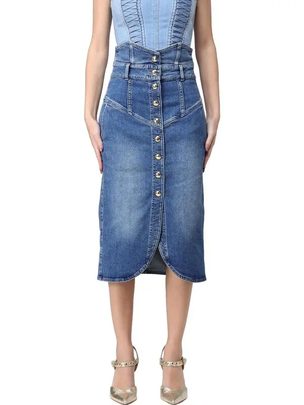 Elisabetta Franchi Midi Pencil Skirt - Blue