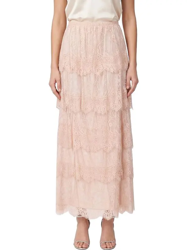 ANIYE BY Lace Tiered Skirt - Pink