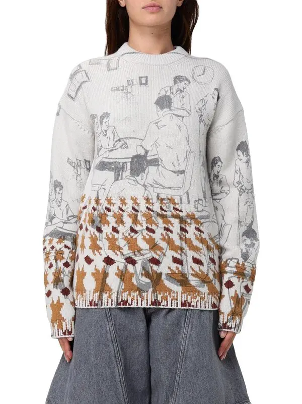 JW Anderson Printed Knit Jumper - Grey