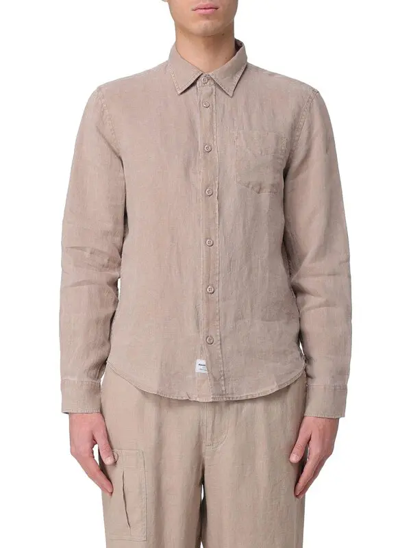 BLAUER. Linen Casual Shirt - Beige