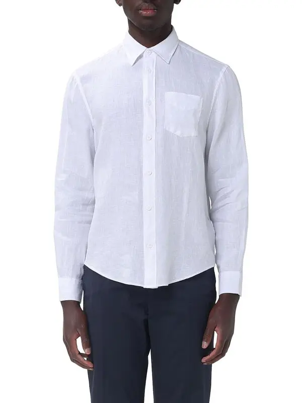 BLAUER. Linen Casual Shirt - White