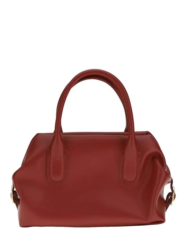 THEMOIRE Talia Trunk Small Vegan Leather Bag - Red
