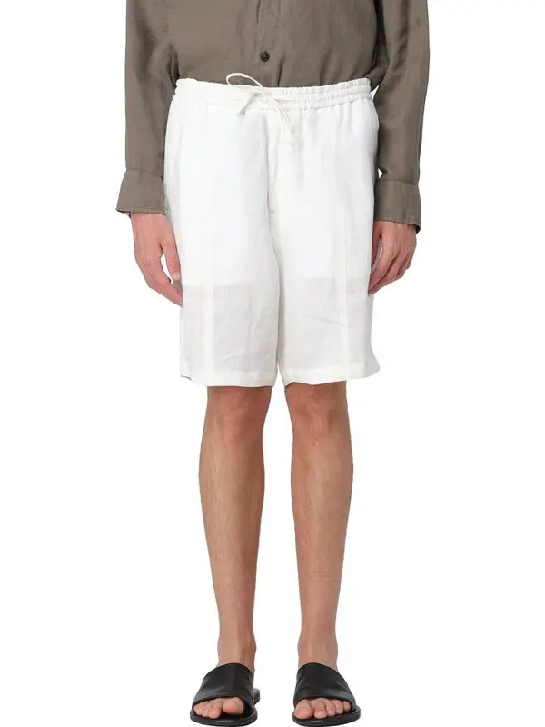 Emporio Armani Linen Shorts - White