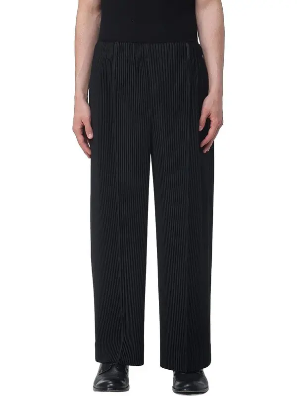 Issey Miyake Homme Plissé Pleated Trousers - Black
