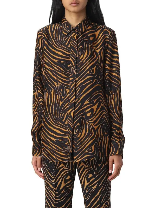 Alberto Biani Abstract Print Shirt - Black