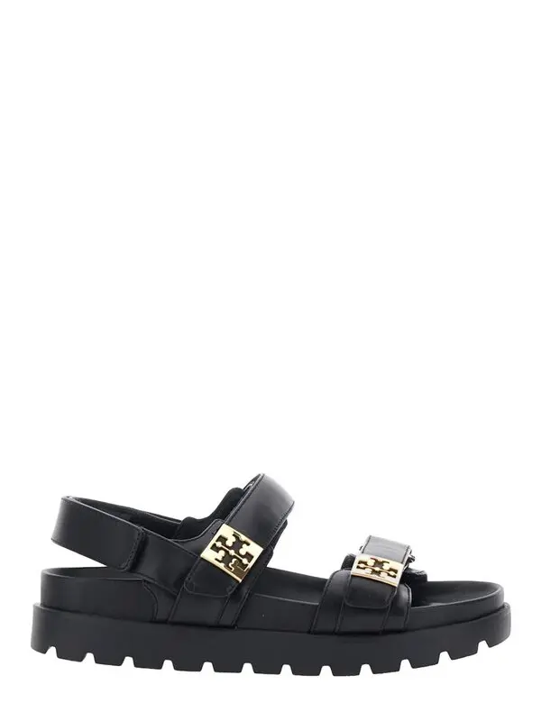 Tory Burch Leather Mellow Sport Sandals - Black