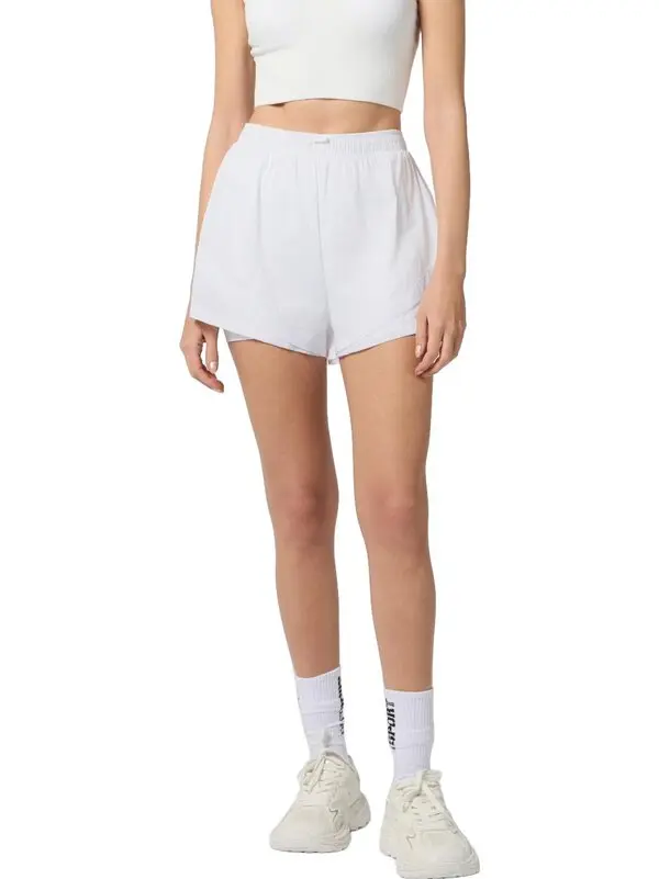 PLEIN SPORT Technical Fabric Jogging Shorts - White