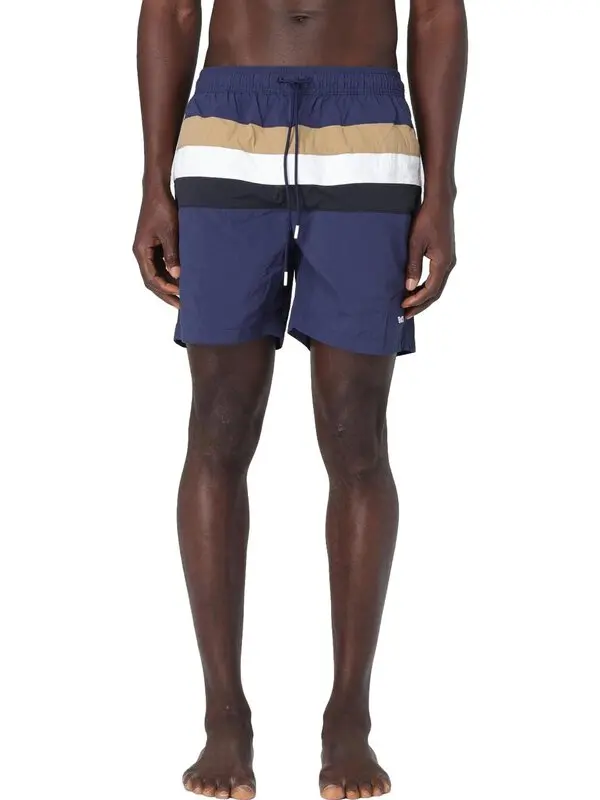 BOSS Colorblocked Swim Shorts - Blue