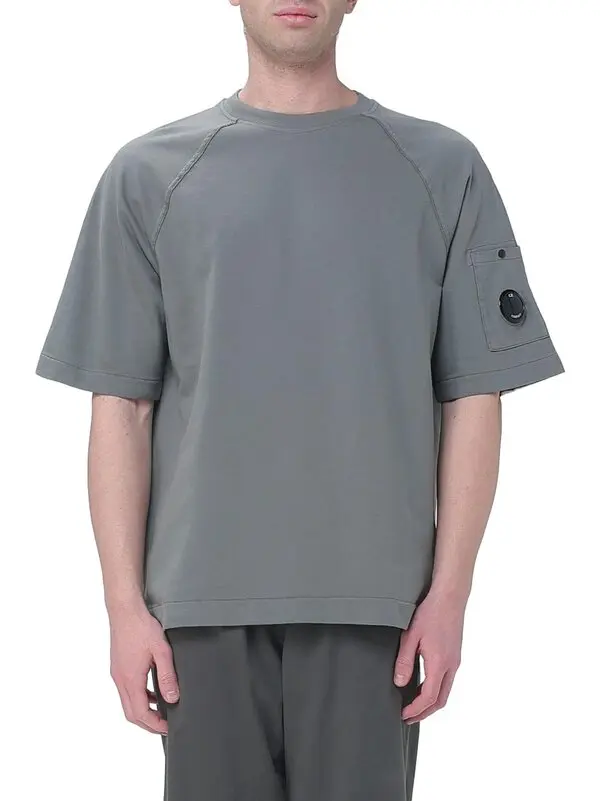 C.P. COMPANY Cotton T-shirt With Logo - Grey 1