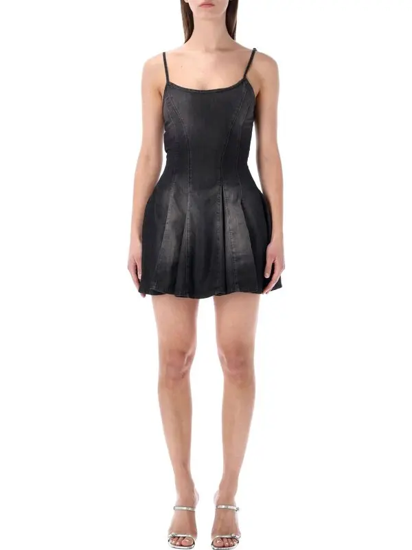 DIESEL® De-spoky-s Denim Mini Dress - Black
