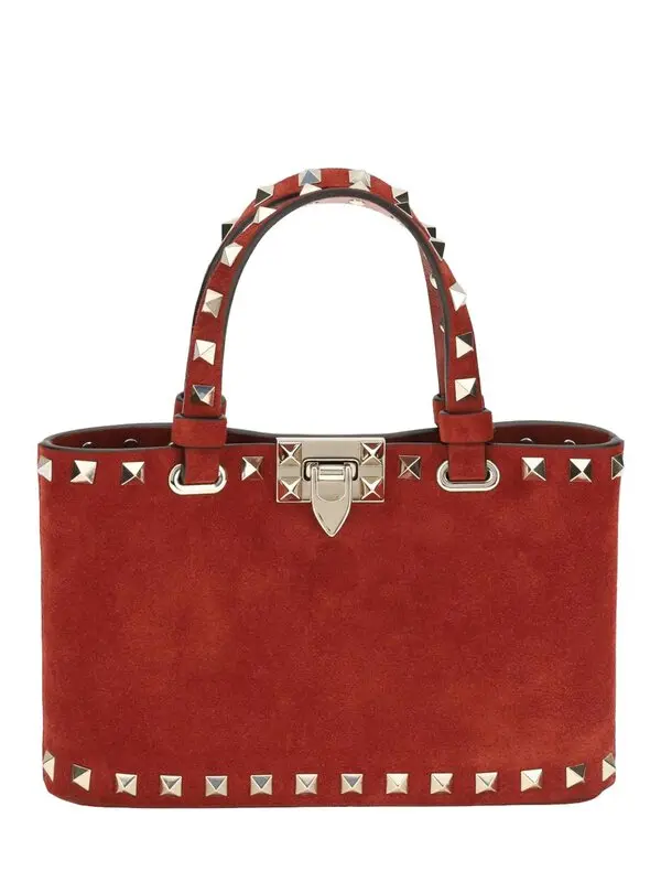 Valentino Garavani Rockstud Mini Handbag In Leather - Red