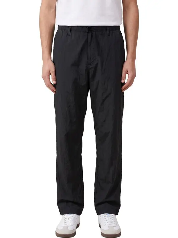 Dries Van Noten Cotton Blend Drawstring Trousers - Black