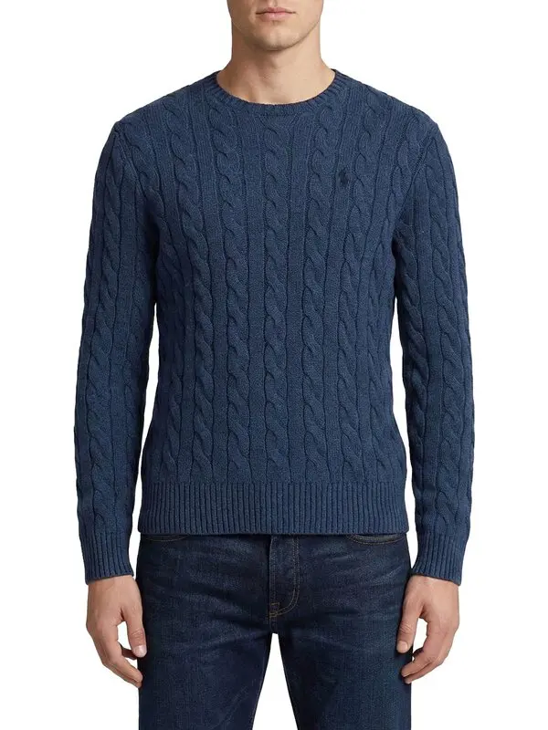 Polo Ralph Lauren Cable Knit Crewneck Jumper - Blue