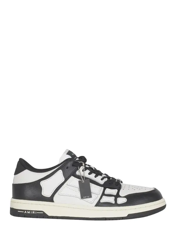 Amiri And White Leather Sneakers - Black