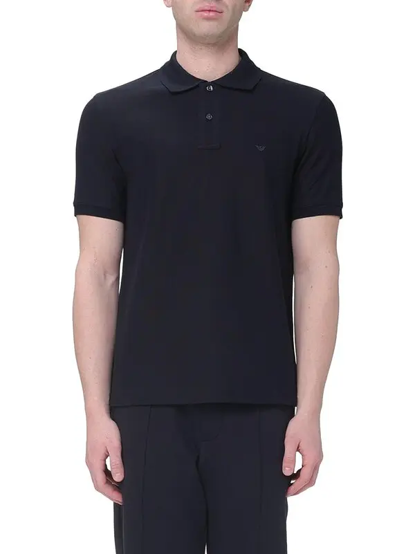 Emporio Armani Cotton Polo Shirt - Blue