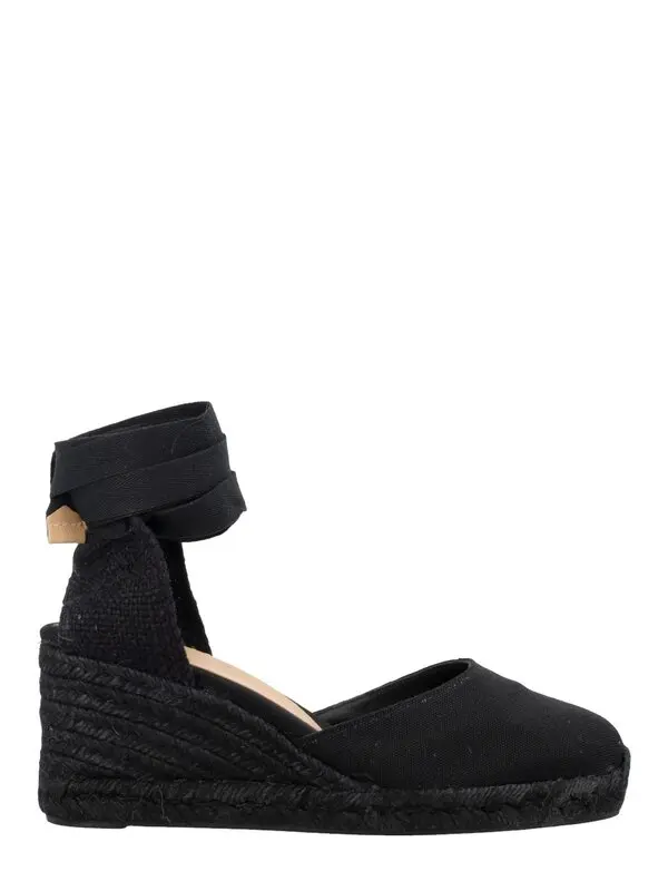 CastaÑer Espadrille Wedges - Black