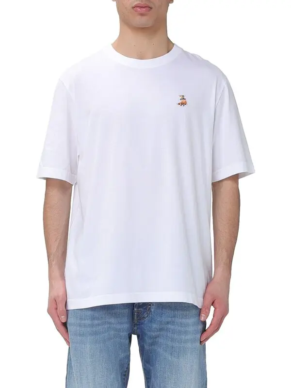 Maison Kitsuné Organic Cotton T-shirt With Logo - White