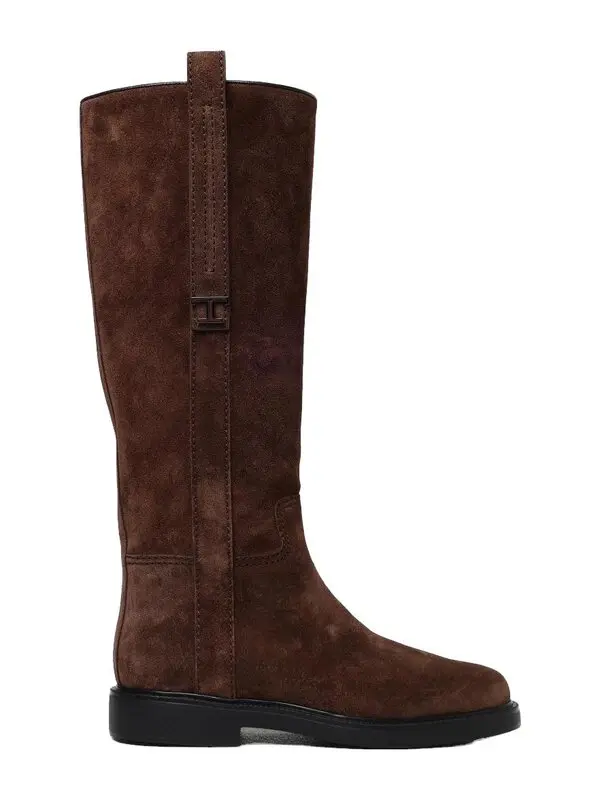 TOD'S Knee High Suede Boots - Dark