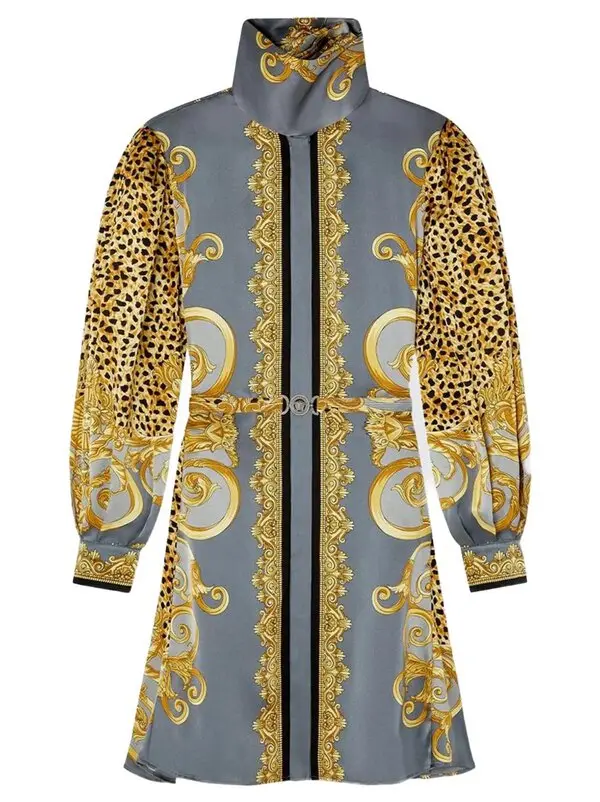 Versace Printed Dress - Grey