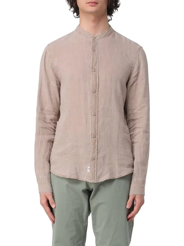 BLAUER. Linen Casual Shirt - Beige