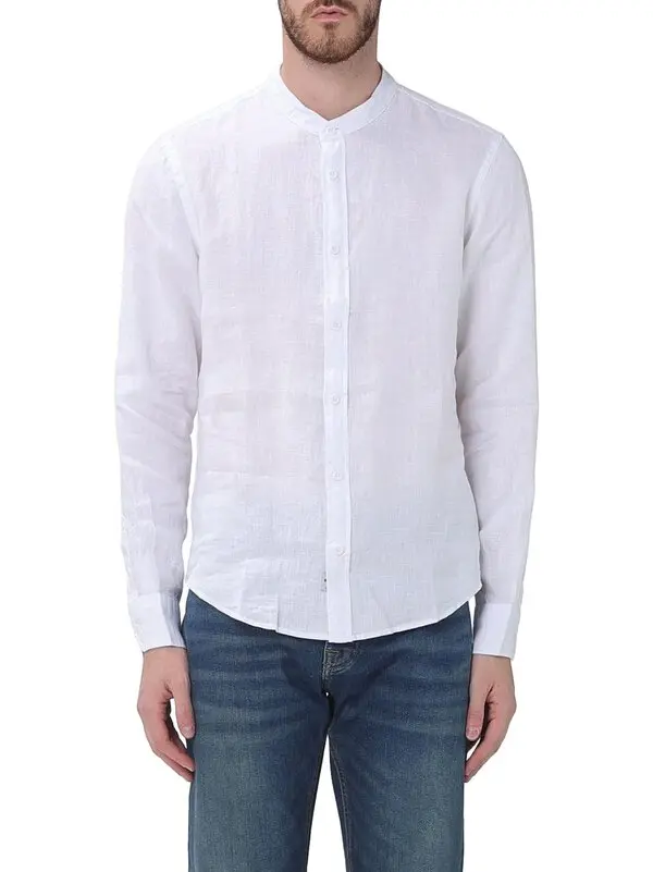 BLAUER. Linen Casual Shirt - White