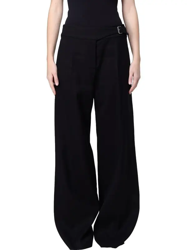 Sportmax Wide-leg Crepe Trousers - Black