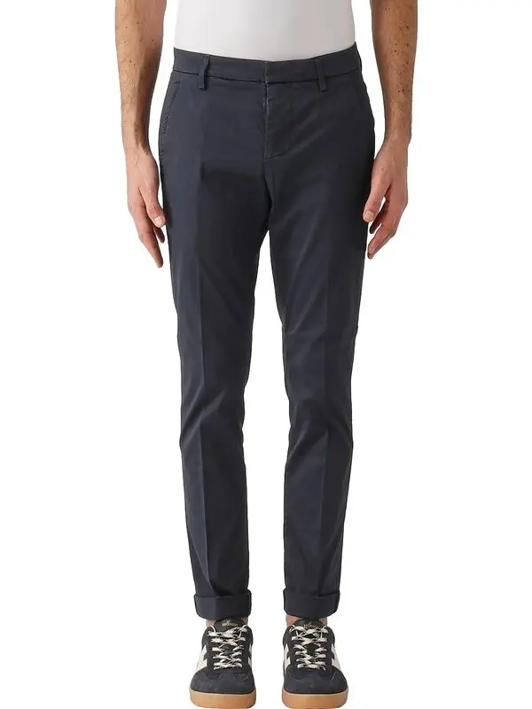 DONDUP Slim Fit Stretch Cotton Trousers - Blue