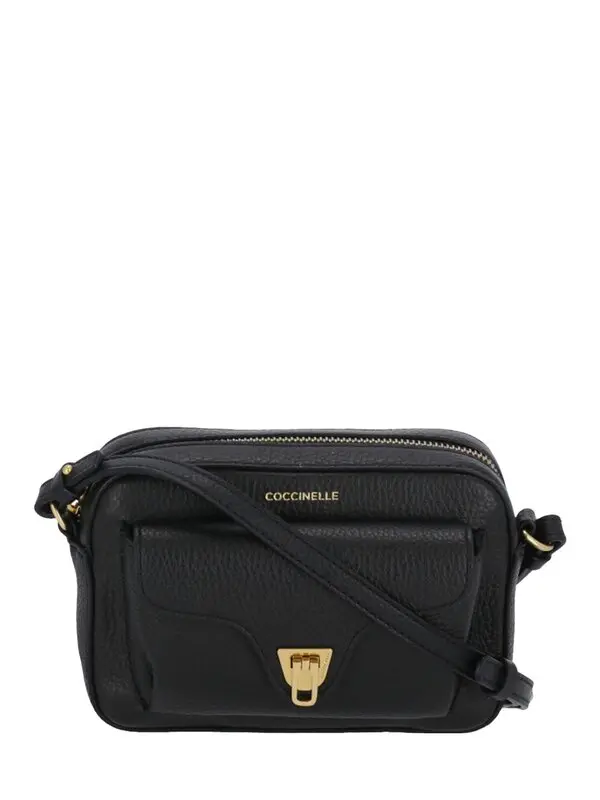 COCCINELLE Beat Grained Leather Camera Bag - Black