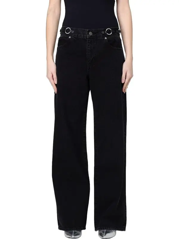 FRAME Wide-leg Cotton Denim Jeans - Black