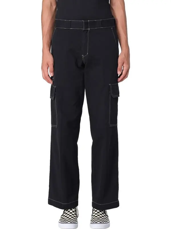 Dickies Cargo Trousers With Contrast Stitching - Black