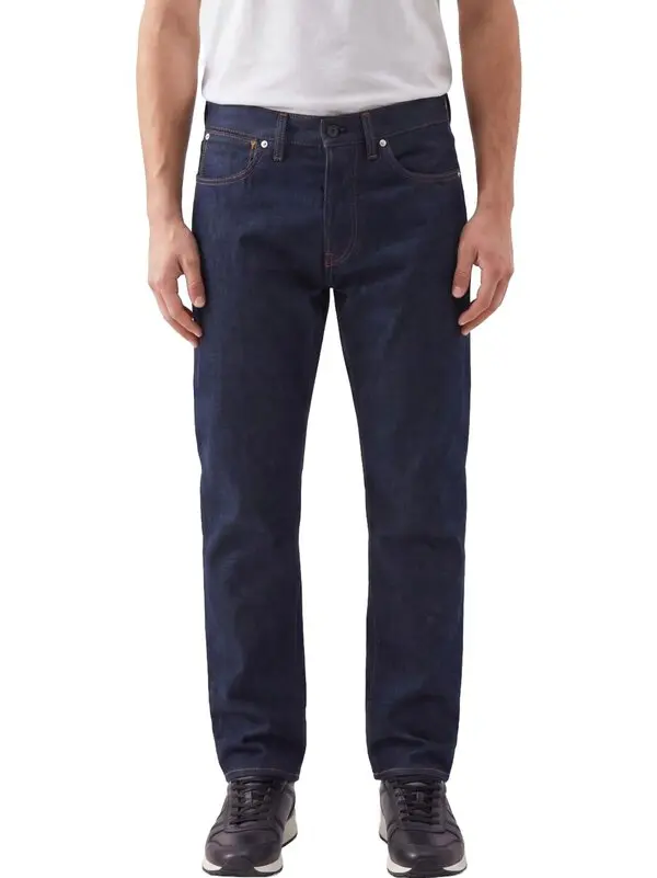 Stone Island Regular Fit Cotton Denim Jeans With Rear Compass Logo - Blue