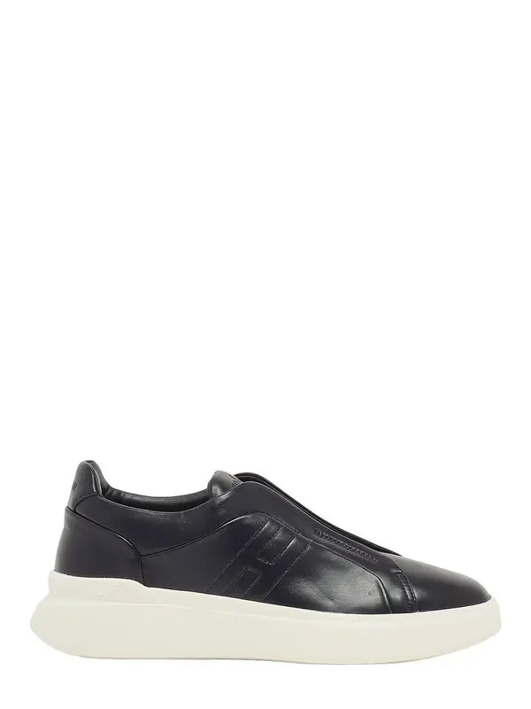 Hogan Nappa Leather Slip-on Sneakers - Navy