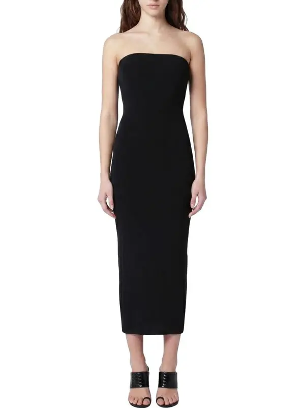 ENTIRE STUDIOS Stretch-viscose Midi Dress - Black