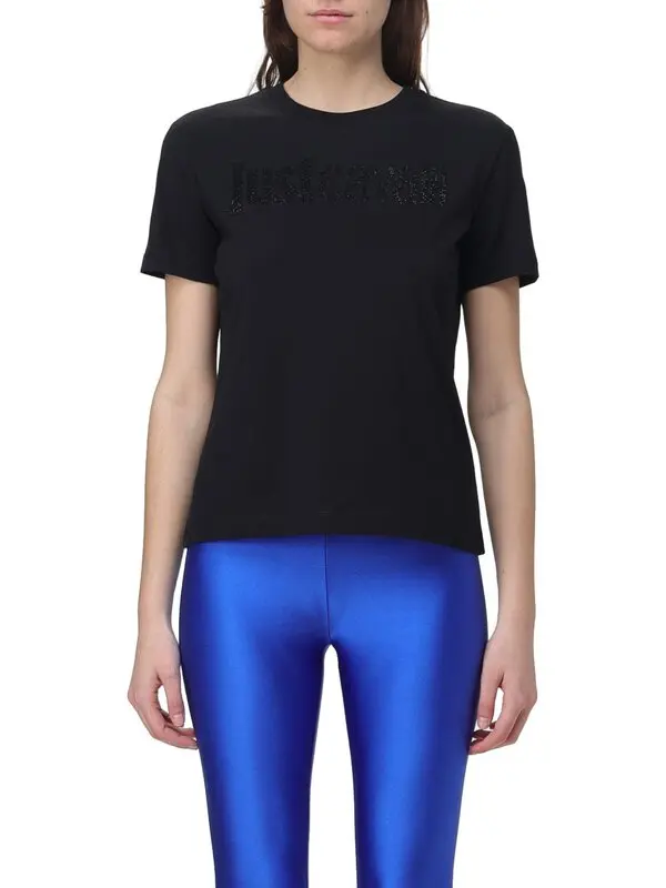 Just Cavalli Embellished Logo T-shirt - Black