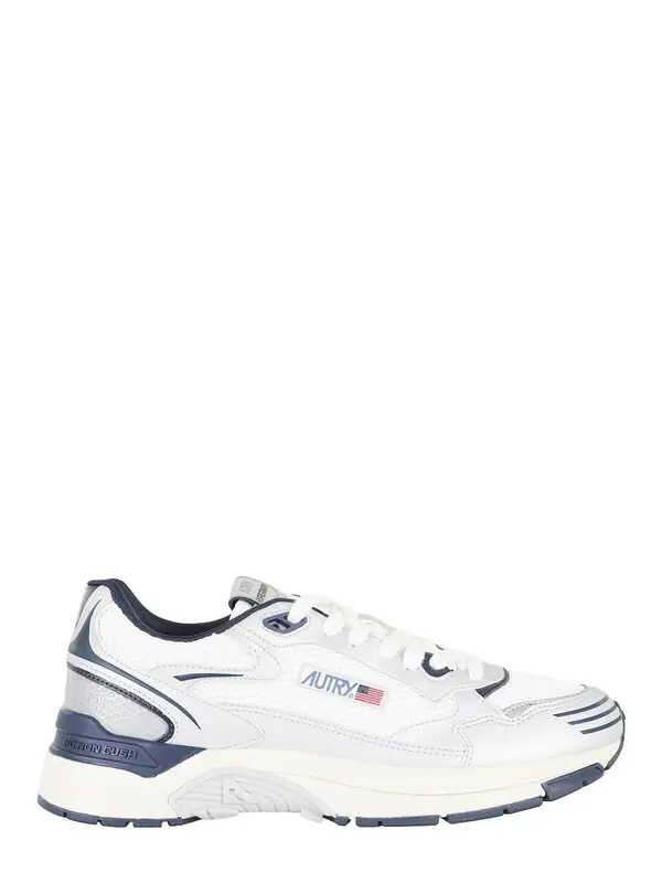 AUTRY Hyperway Sneakers In Synthetic Leather And Mesh - Silver