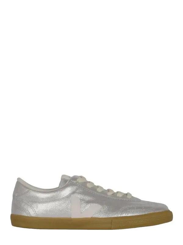 VEJA Volley O.t. Laminated Leather Sneakers - Silver